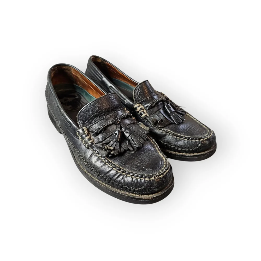 Vintage | Shoes | Vintage Hs Trask Handmade Leather Loafers Bozeman ...